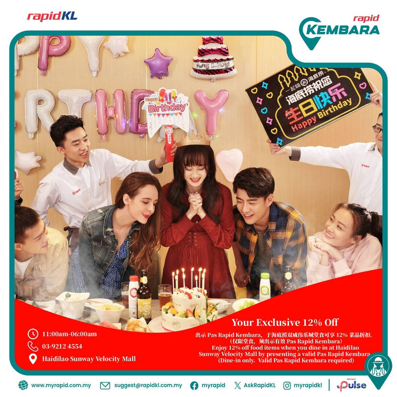 Rapid Kembara - 12% OFF at Haidilao by Haidilao Hotpot @ Sunway Velocity